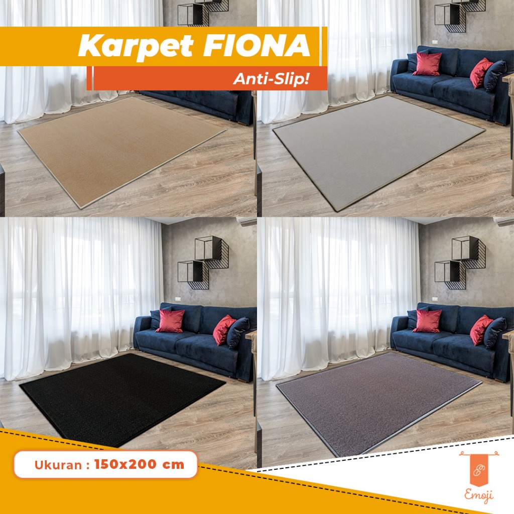Jual Karpet Polos Alas Lantai Minimalis FIONA Anti Slip 150x200 cm ...