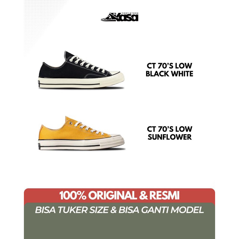 Jual Cons Original Resmi MAP 70 S 70S Ox Black White , Sunflower | Pria ...