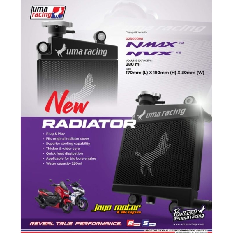 Jual Radiator Uma Racing New Nmax dan New Aerox V2 280ml | Shopee Indonesia
