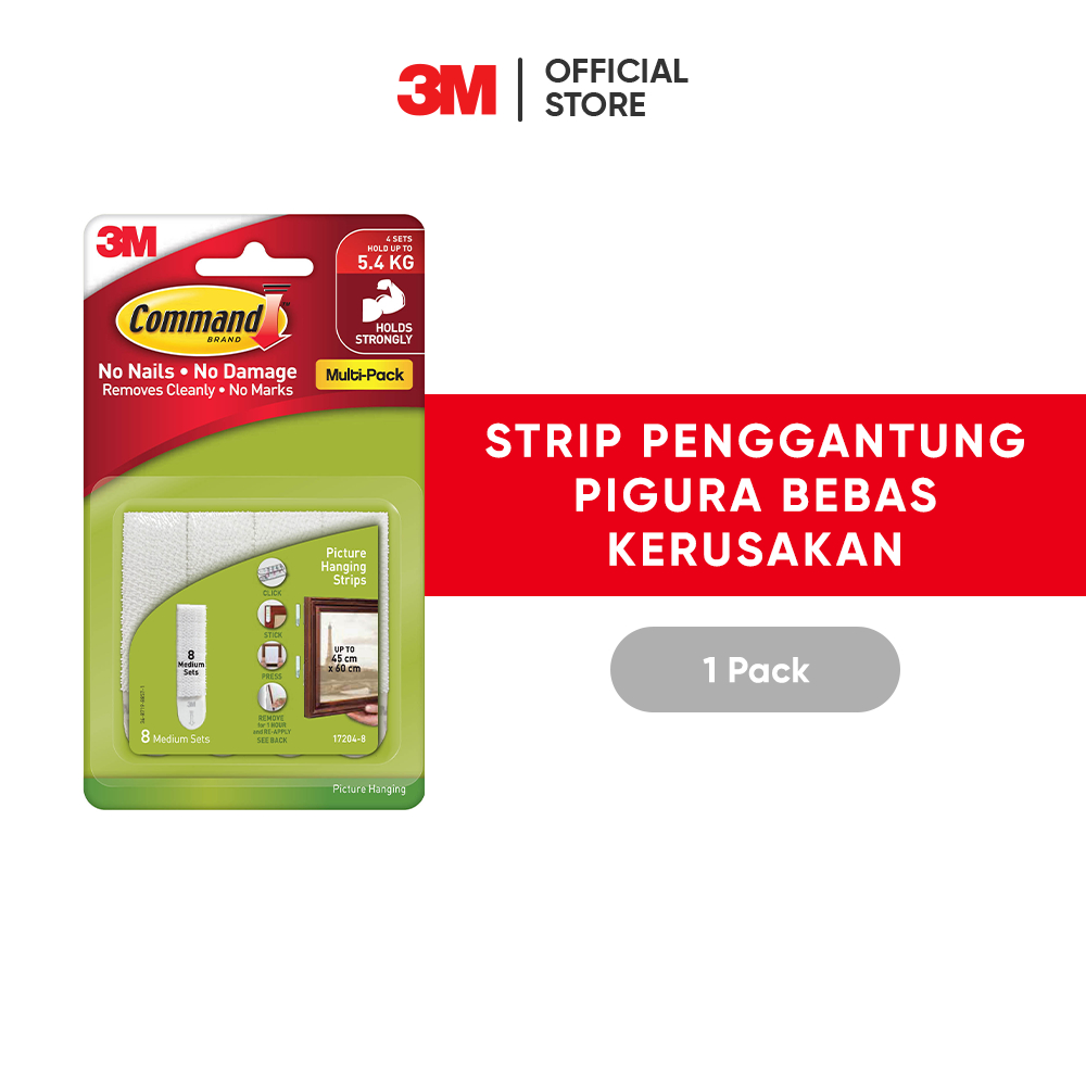 Jual 3M™ Command™ Perekat Lukisan, Value Pack, 17204-8, Strip ...