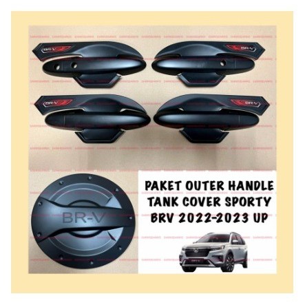 Jual Paket Outer Handle Tank Cover Honda BRV 2022 2023 UP Hitam ...