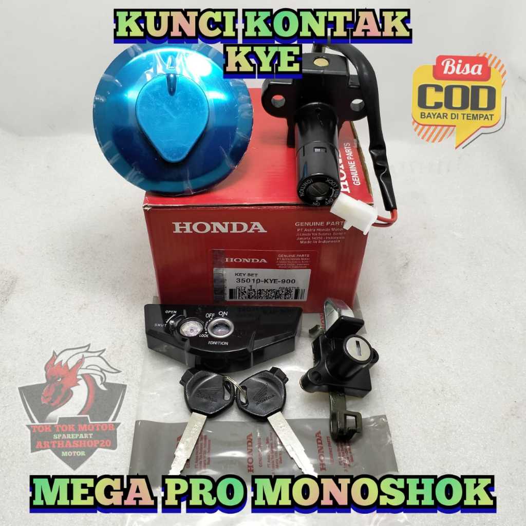 Jual KUNCI KONTAK SET + TUTUP TANGKI KYE Motor Honda MEGAPRO MONOSHOCK ...