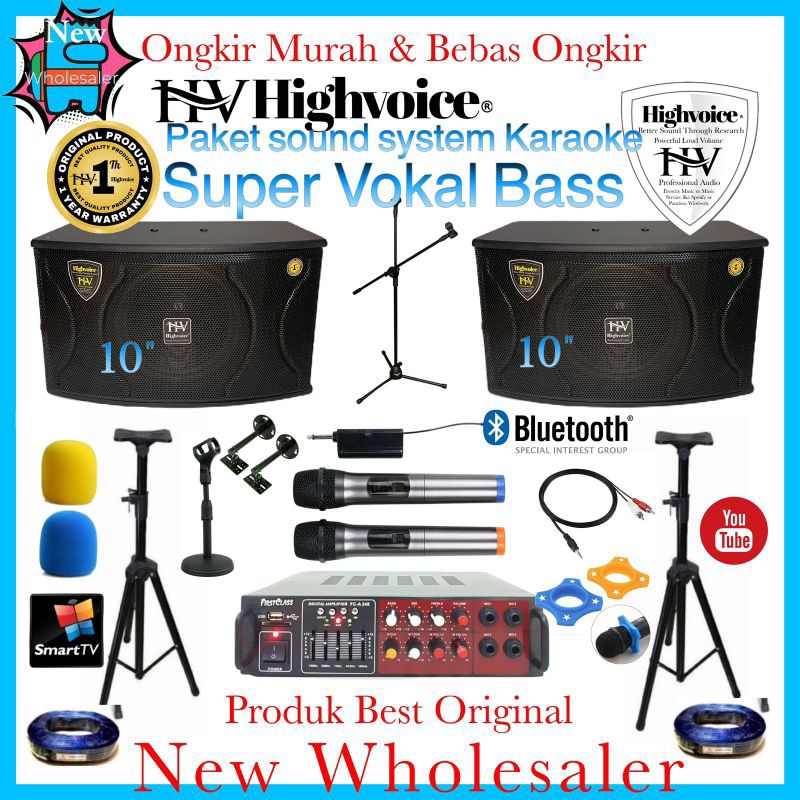Jual Paket set Sound karaoke 10 inch Highvoice Voyager 10 pro Original power full | Shopee Indonesia