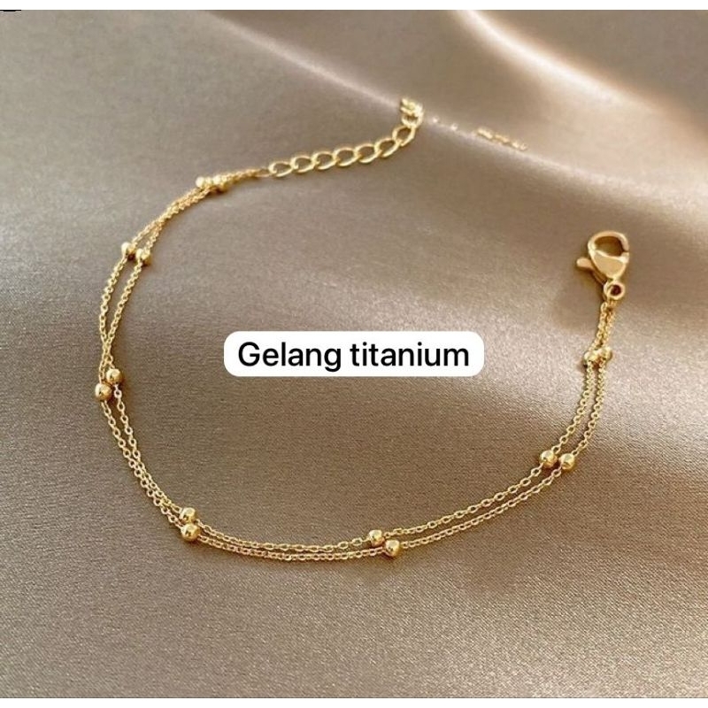 Jual Gelang titanium lapis emas model kekinian cantik banget | Shopee ...