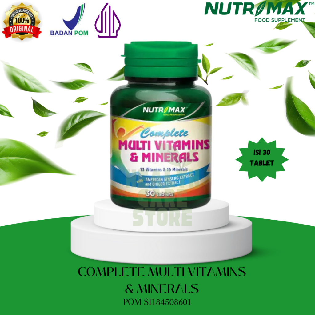 Jual Nutrimax Complete Multivitamins & Mineral Isi 30 Tab Multivitamin ...
