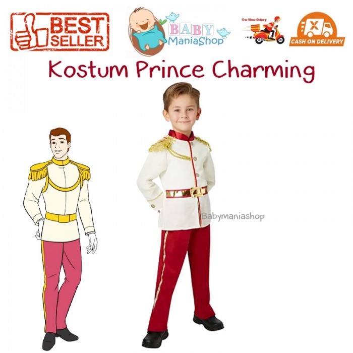 Jual Kostum Prince Charming White Red Henry Pangeran cinderella Flex ...