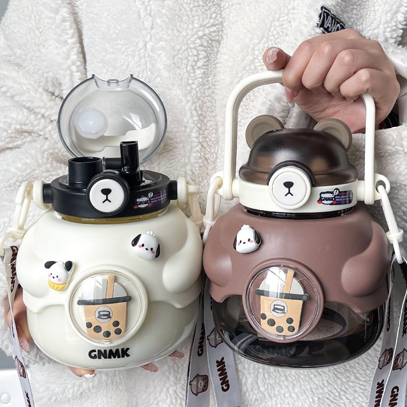 Jual Botol Minum Anak 2 in 1 Teguk & Sedot Model Beruang Boba Lucu ...