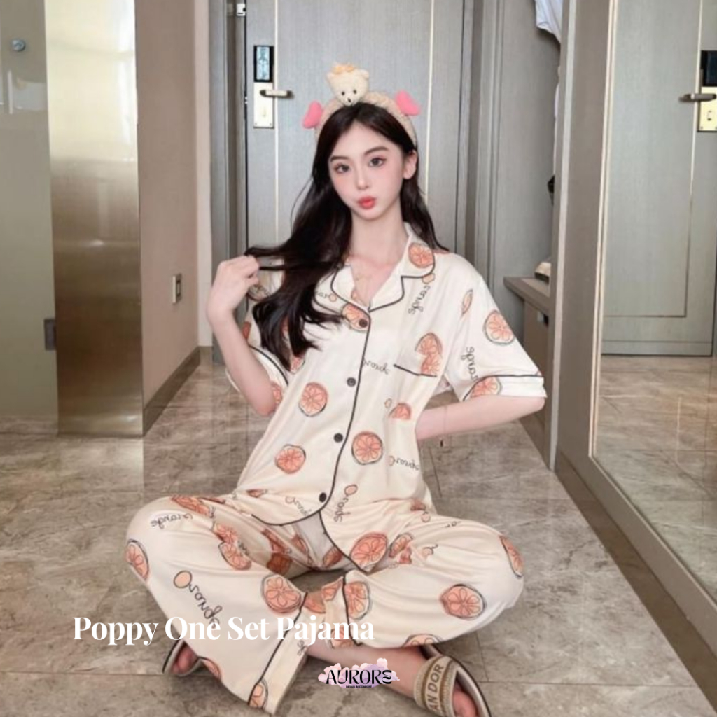 Jual Poppy One Set Pajama - Aurore Sleepwear | Shopee Indonesia