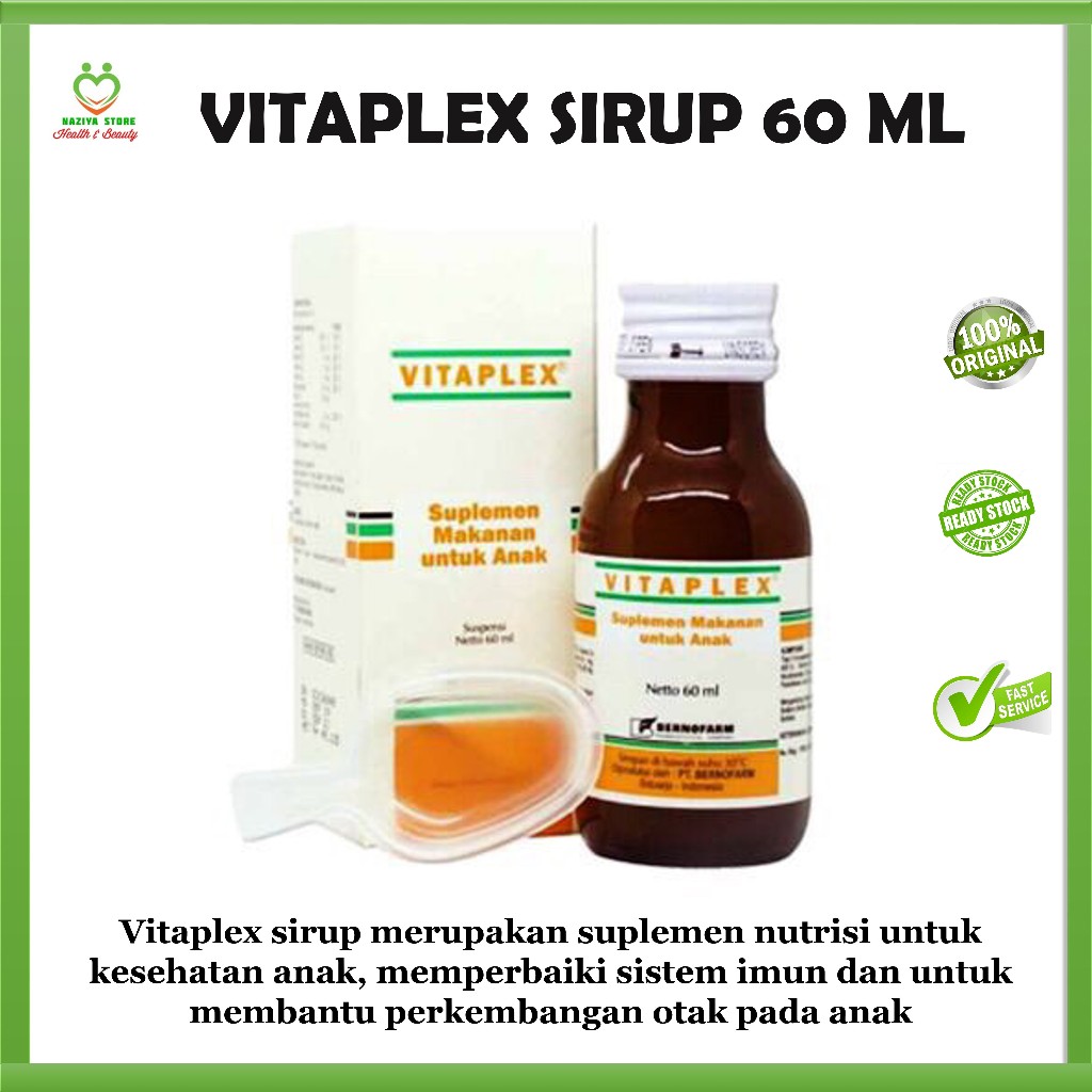 Jual VITAPLEX SIRUP 60 ML Suplemen Sistem Imun/Perkembangan Otak Anak ...