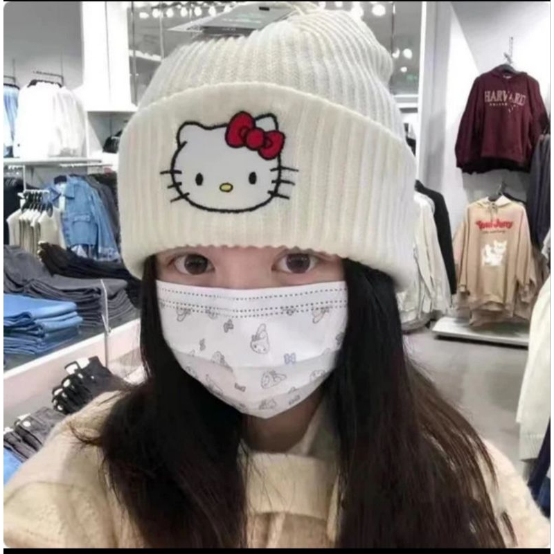 Jual Topi Kupluk Sanrio Topi Sanrio Beanie Hat Topi Winter Kawai ...