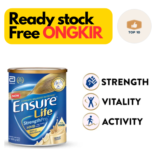 Jual ENSURE SINGAPORE Ensure Life StrengthPro Wheat 800g | Shopee Indonesia