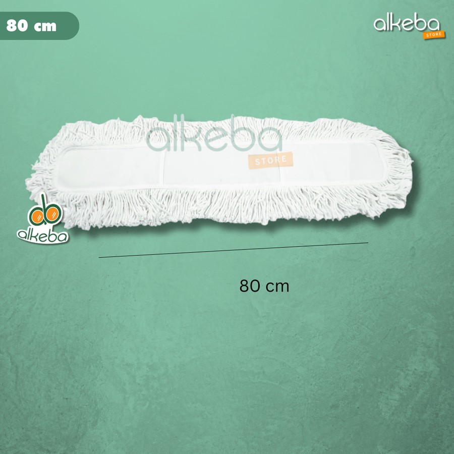 Jual Kain Refill Lobby Duster 80 cm Cotton Putih / kain mop loby Katun ...