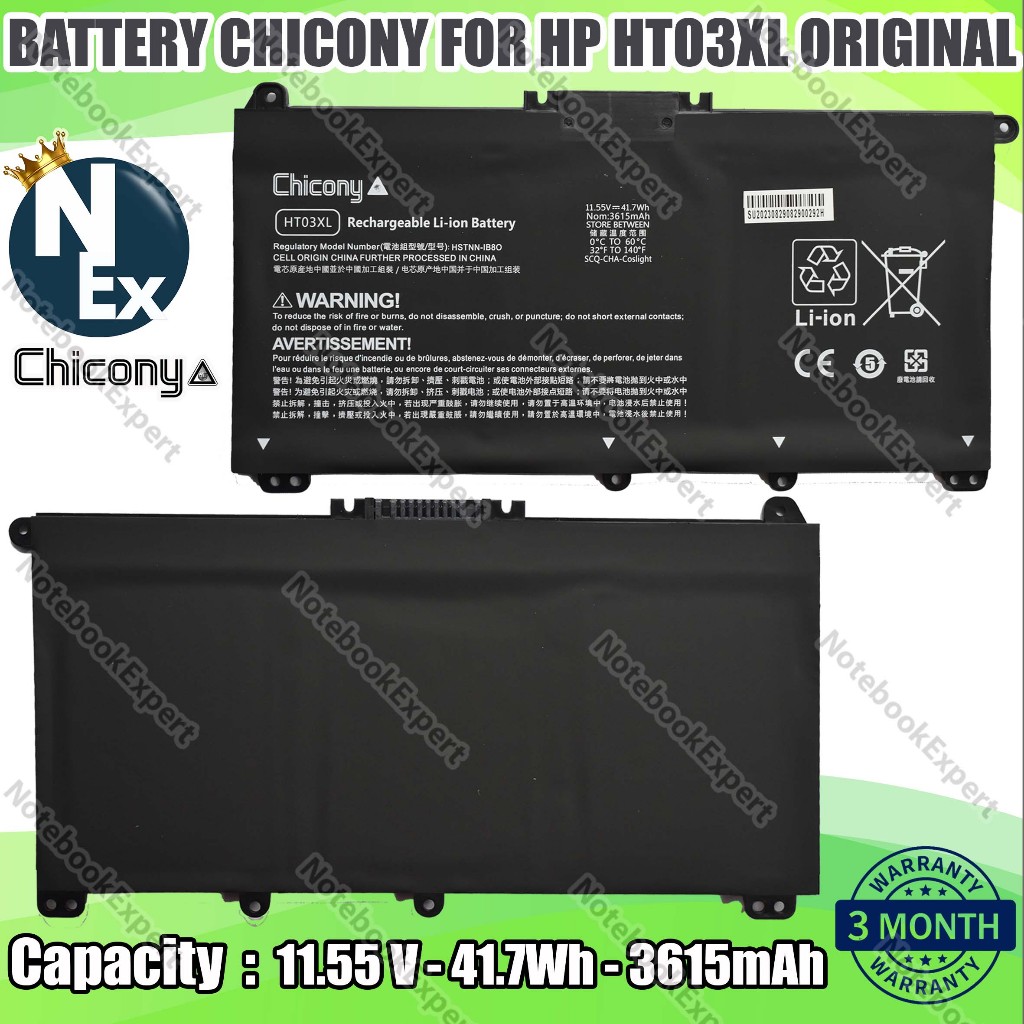 Jual BATTERY CHICONY FOR HP HT03XL ORIGINAL | Shopee Indonesia
