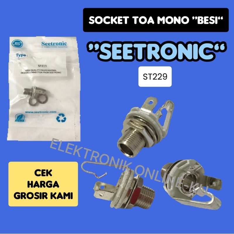 Jual SOCKET TOA SOKET AKAI MONO BESI SEETRONIC ST229 | Shopee Indonesia