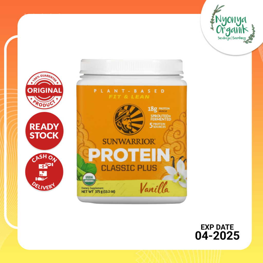 Jual Suplemen Fitnes Protein Classic Plus Vanilla Sunwarrior 375 Grm ...