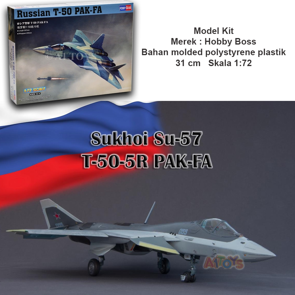 Jual Model Kit miniatur pesawat Russian Su-57 (T-50) Hobby Boss 31 cm 1:72 | Shopee Indonesia