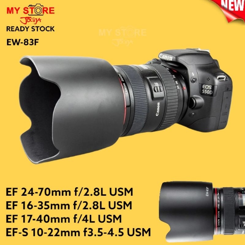 Jual Lens Hood Flower EW-83F Diameter 77mm Tudung Lensa Kamera Canon EF 24-70MM f2.8L USM EW83F ...