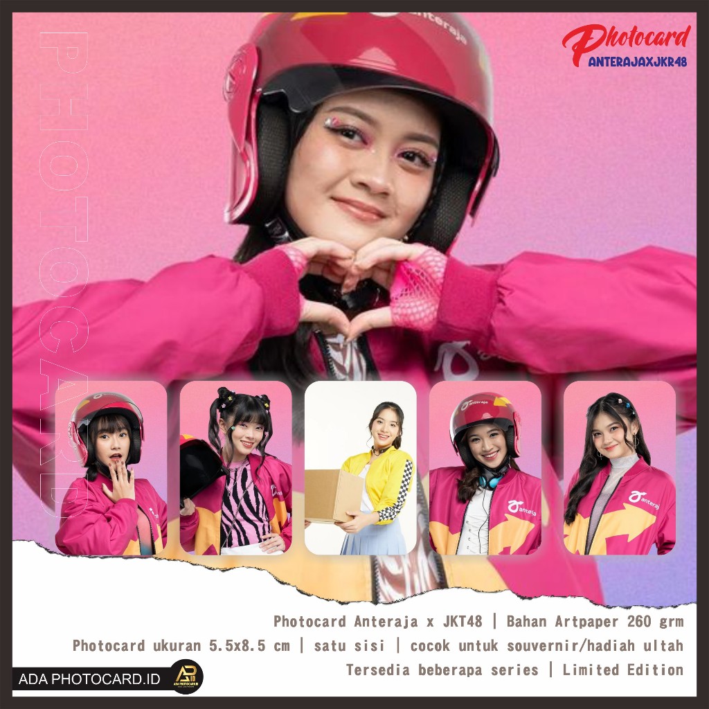 Jual PHOTOCARD JKT48 X Anteraja isi 50 Pcs Unofficial (Bonus Stiker dan Inner Slevee) Limited ...