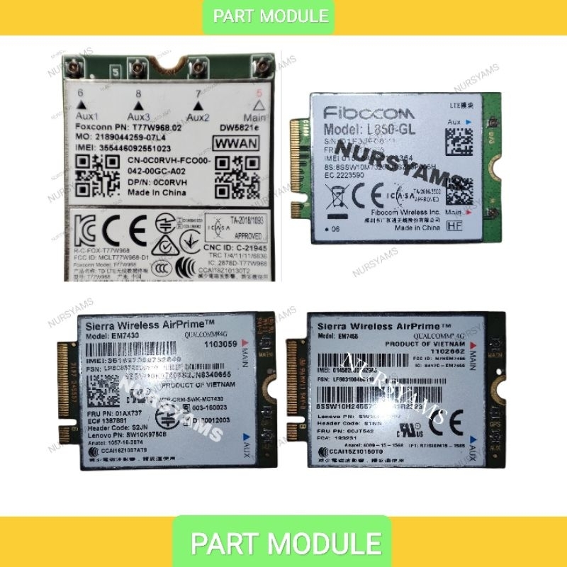 Jual Part Modem Rakitan Adapter Module L850-GL DW5821E EM7430 EM7455 ...