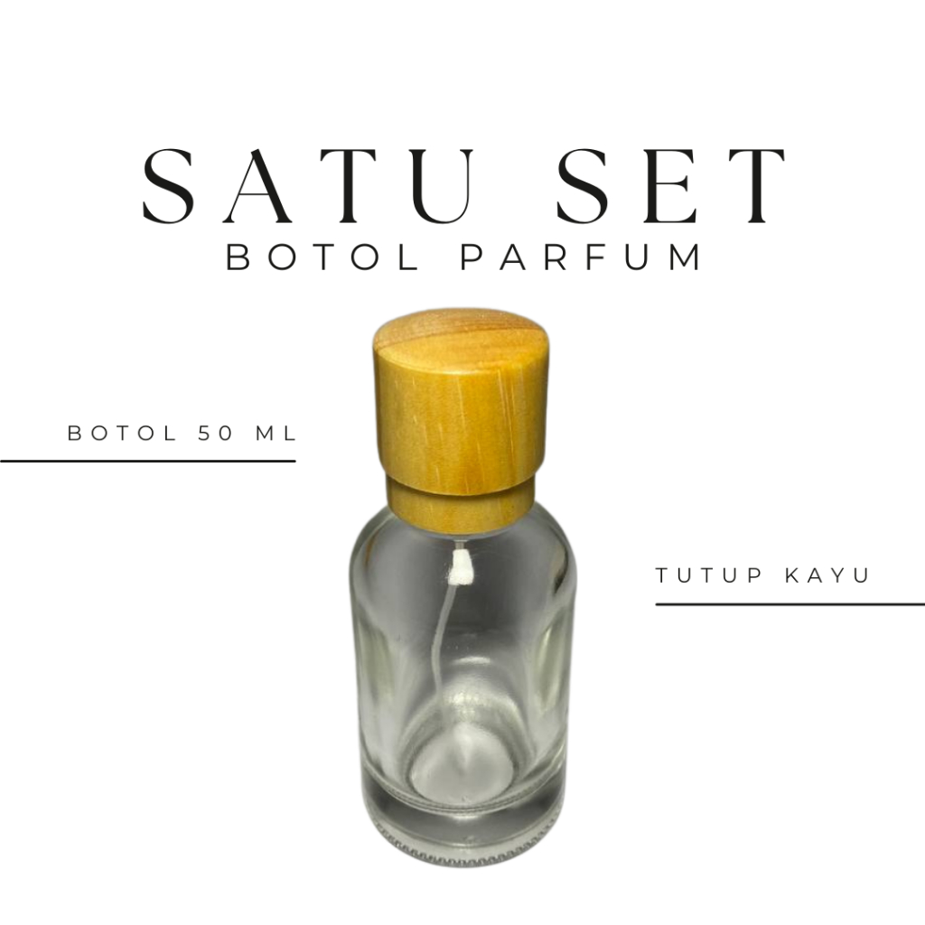 Jual Boto parfum 50 ml - tutup botol kayu - botol parfum drat | Shopee Indonesia