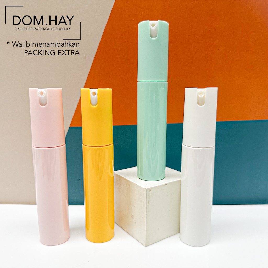Jual 30ml Botol Pump Warna PASTEL SLIM Plastik PET Packaging Kosmetik ...