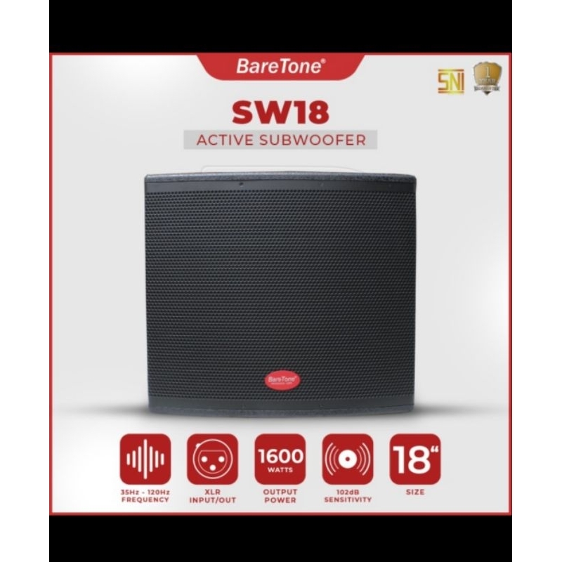 Jual SPEAKER SUBWOOFER BARETONE SW18 18 inch GARANSI 1 TAHUN ORIGINAL | Shopee Indonesia
