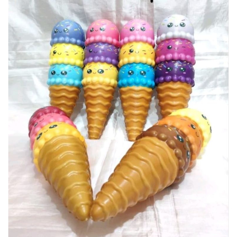 Jual squishy es cream 3 susun jumbo/squishy es crem jumbo cute viral ...