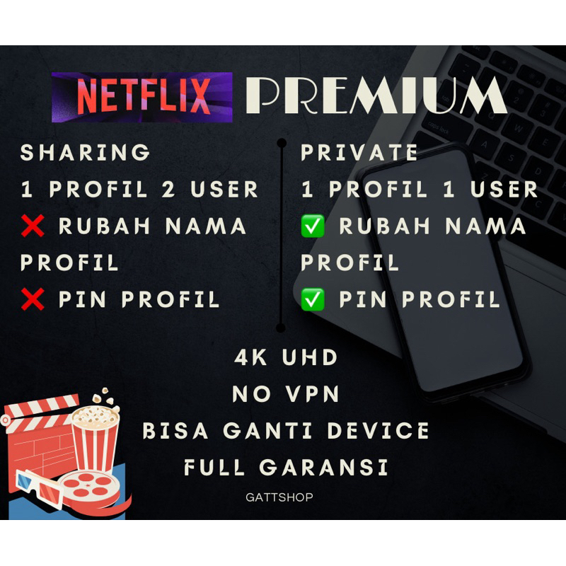 Jual NETFLIXXX PREMIUM GARANSI FULL 1BULAN | Shopee Indonesia