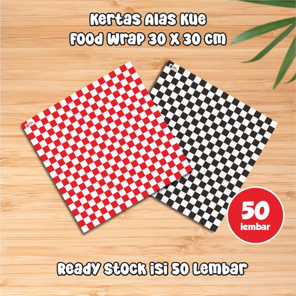 Jual Kertas Alas Roti Motif Catur 30x30 Foodgrade - Wrappaper/Kertas ...