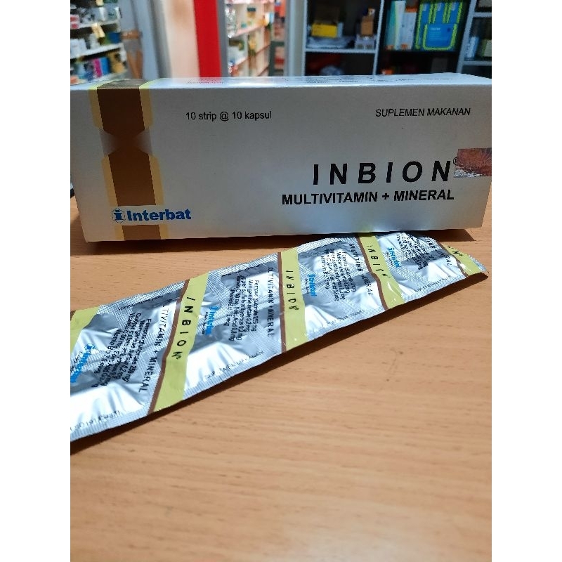 Jual Inbion kapsul multivitamin plus mineral zat besi penambah darah 1 ...