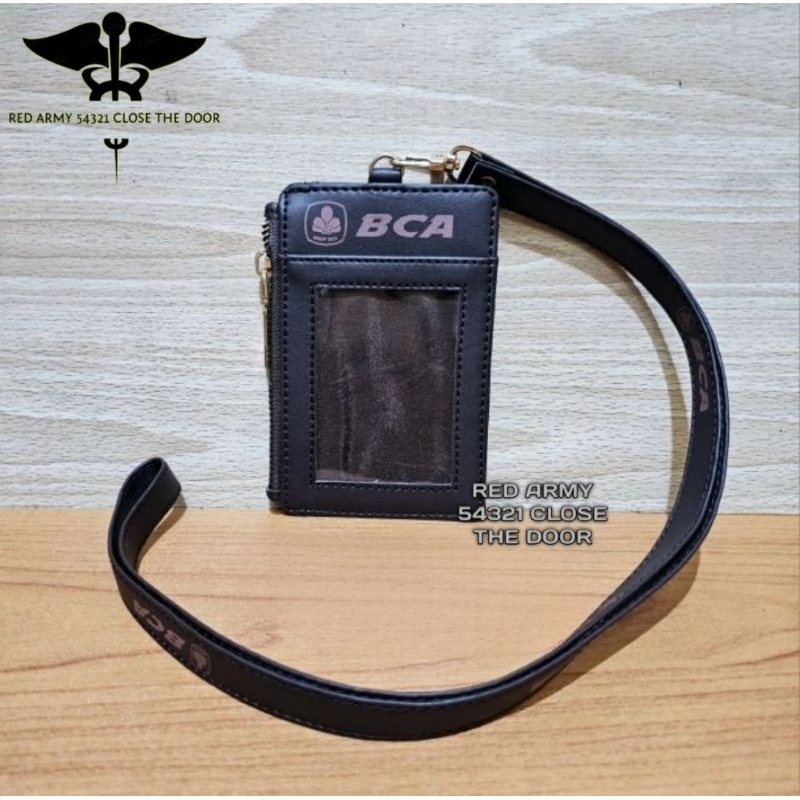 Jual ID Card Holder Tali Lanyard Name Tag Model Resleting Logo BANK BCA ...