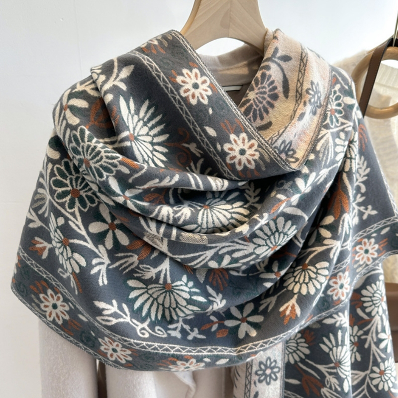 Jual Syal "Nea" bahan Kasmir Imitasi Rajut Reguler, Syal Musim Dingin ...