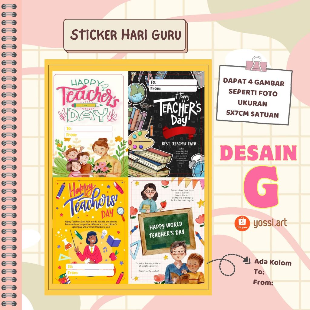 Jual STIKER HARI GURU MINIMAL PEMBELIAN 3PCS | Shopee Indonesia