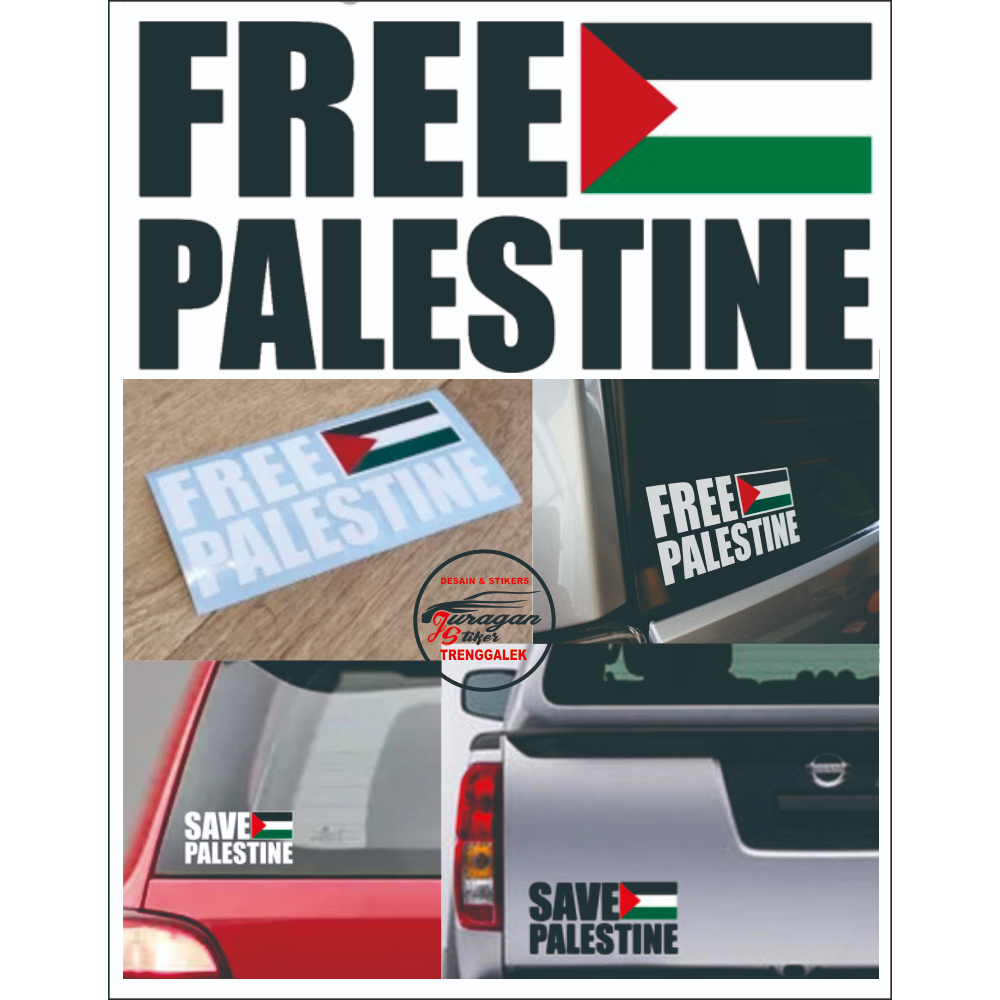 Jual Stiker cutting Free palestine Save palestina custom tulisan ...