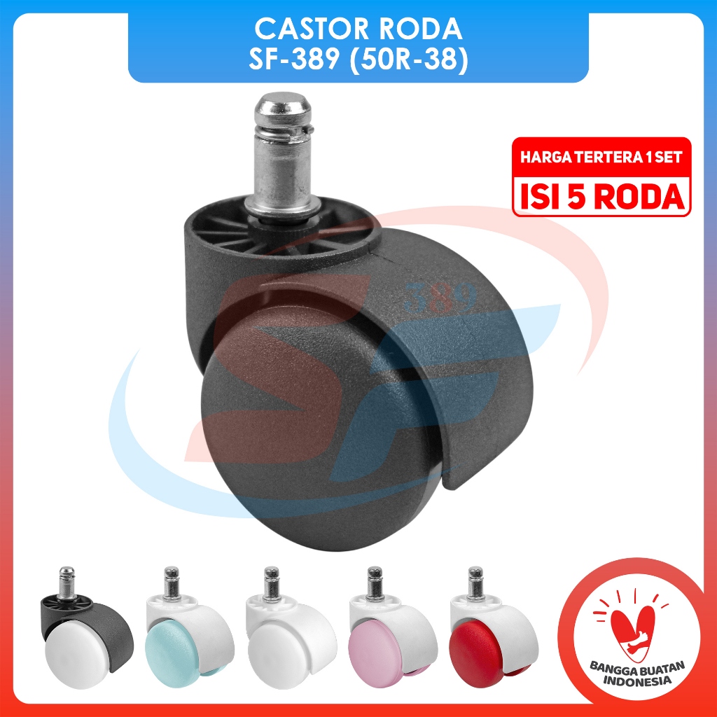 Jual Roda Kursi Kantor Kursi Gaming Roda Tancap Warna Warni Castor ...