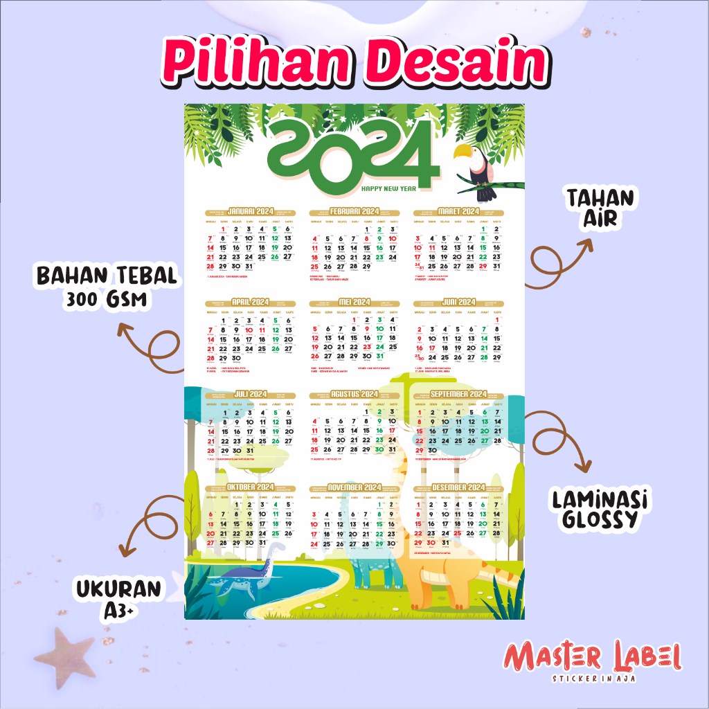 Jual KALENDER AESTETIK 2024 / KALENDER KEKINIAN 2024 | Shopee Indonesia