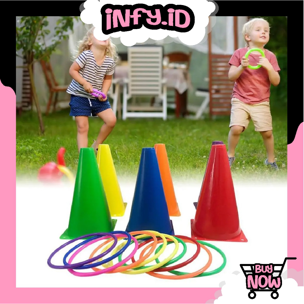 Jual INFY - MAINAN CONE RING THROWING GAME/ MAINAN LEMPAR TOWER GAME ...