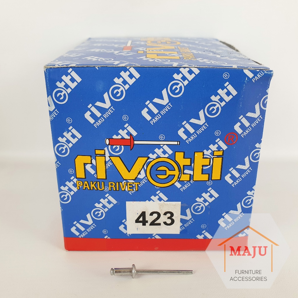 Jual Paku Rivet RIVETTI 423 3.2 mm x 7.5 mm (Paku Keling) isi 1000 pcs | Shopee Indonesia