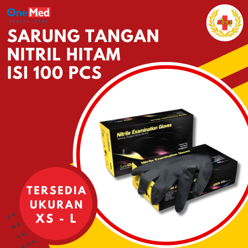 Jual Sarung Tangan Nitril Hitam Handscoon Nitrile Black Hand Glove isi ...