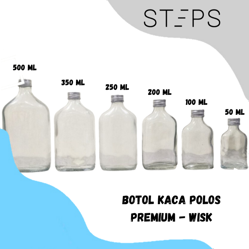 Jual BOTOL KACA POLOS PREMIUM - WISK / Glass Bottle Minuman Kopi/Susu ...