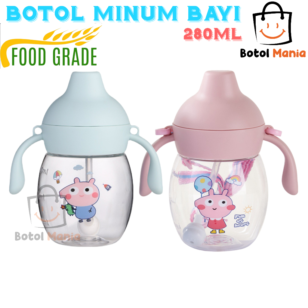 Jual BM - BT19 BOTOL MINUM BAYI FOOD GRADE 280ML / BOTOL MINUM DUCK ...