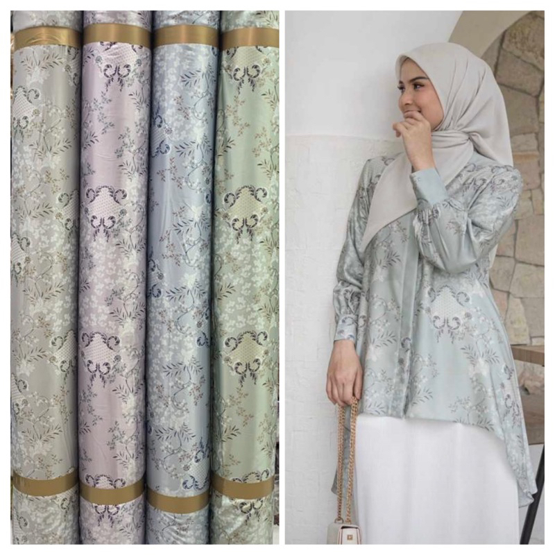 Jual Bahan Kain Silk meteran Ameeraa / bahan gamis seragaman sarimbit ...