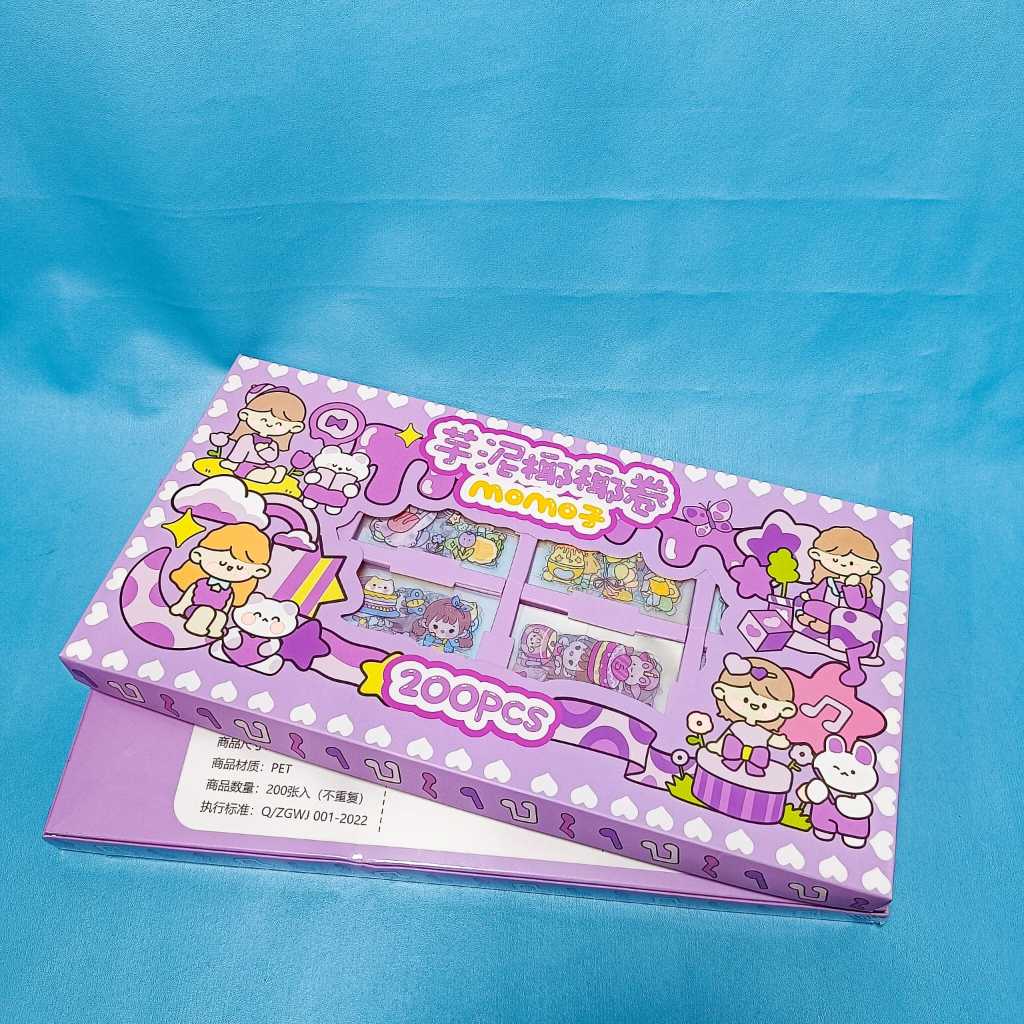 Jual Stiker Nono Momo Cici Sticker Momo Isi 200 Lembar PVC 1 Box 4 ...