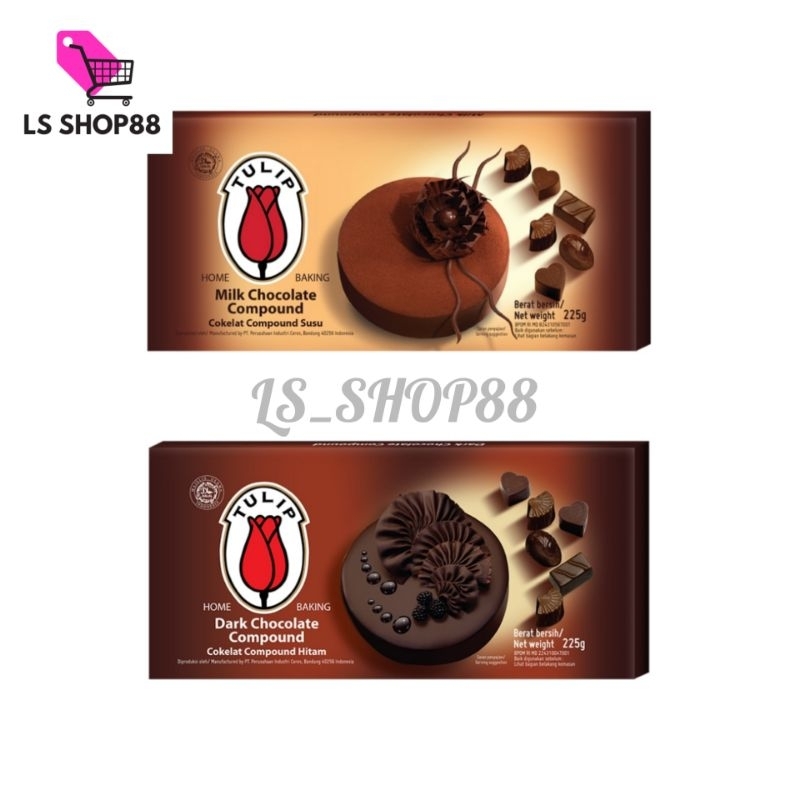 Jual TULIP Dark Chocolate Compound // Milk Chocolate 225gr | Shopee ...