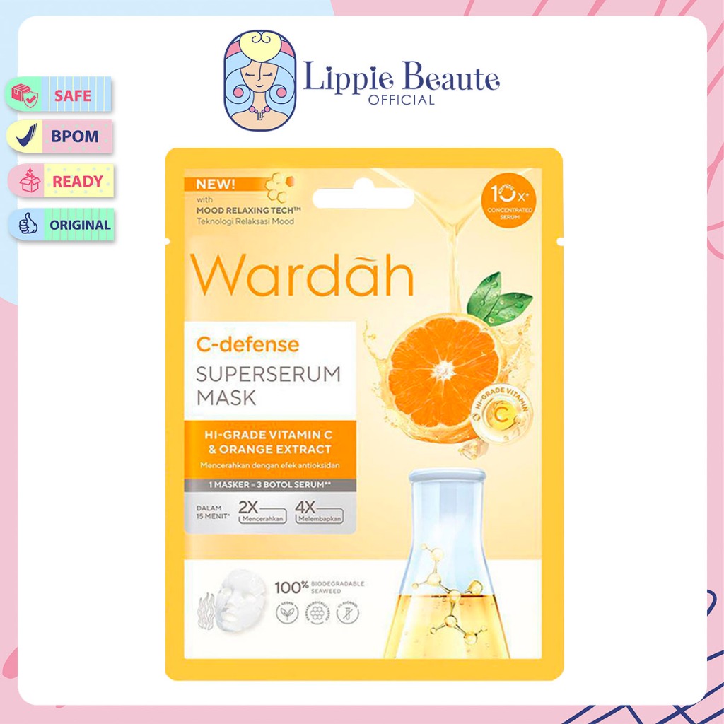Jual WARDAH - C-Defense Super Serum Mask 20ml | Shopee Indonesia