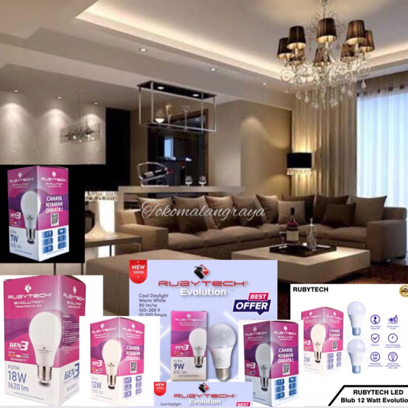 Jual lampu paket 3 gratis 1/lampu led paket rubytech | Shopee Indonesia