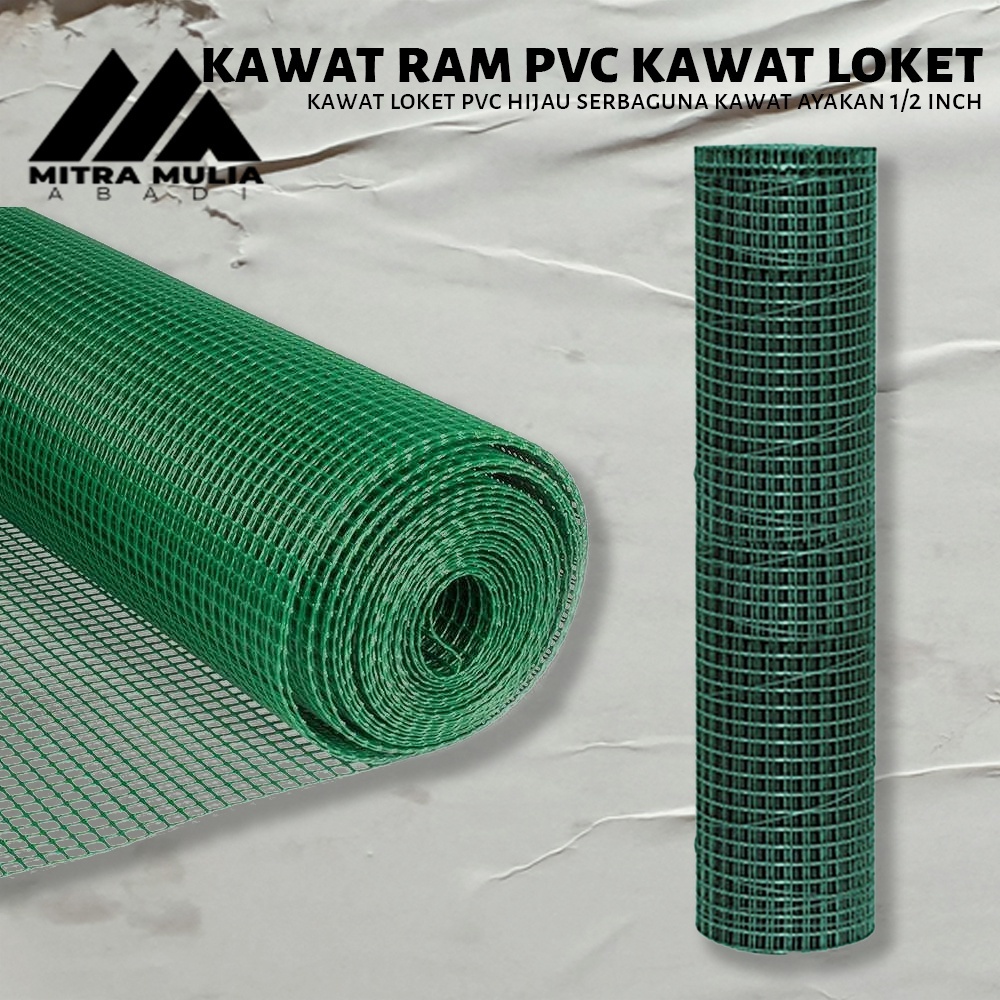 Jual 1ROLL Kawat Loket Hijau PVC / Ram Kawat Coating | Kawat Hijau Serbaguna Kawat Ayakan 1/2 ...