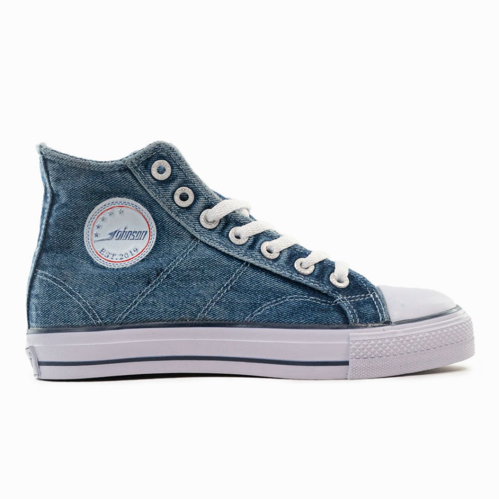 Jual SEPATU SNEAKERS JOHNSON - CLASSIC HIGHCUT DENIM | Shopee Indonesia