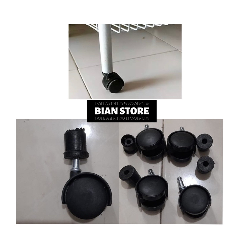 Jual Roda Rak Chiki/Roda Rak/Roda/Roda Diameter 5Cm/Roda Rak Serbaguna ...