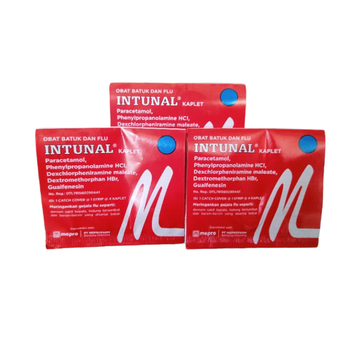 Jual Intunal Merah Kaplet Strip isi 4 Tablet - Obat Flu Bersin Batuk ...